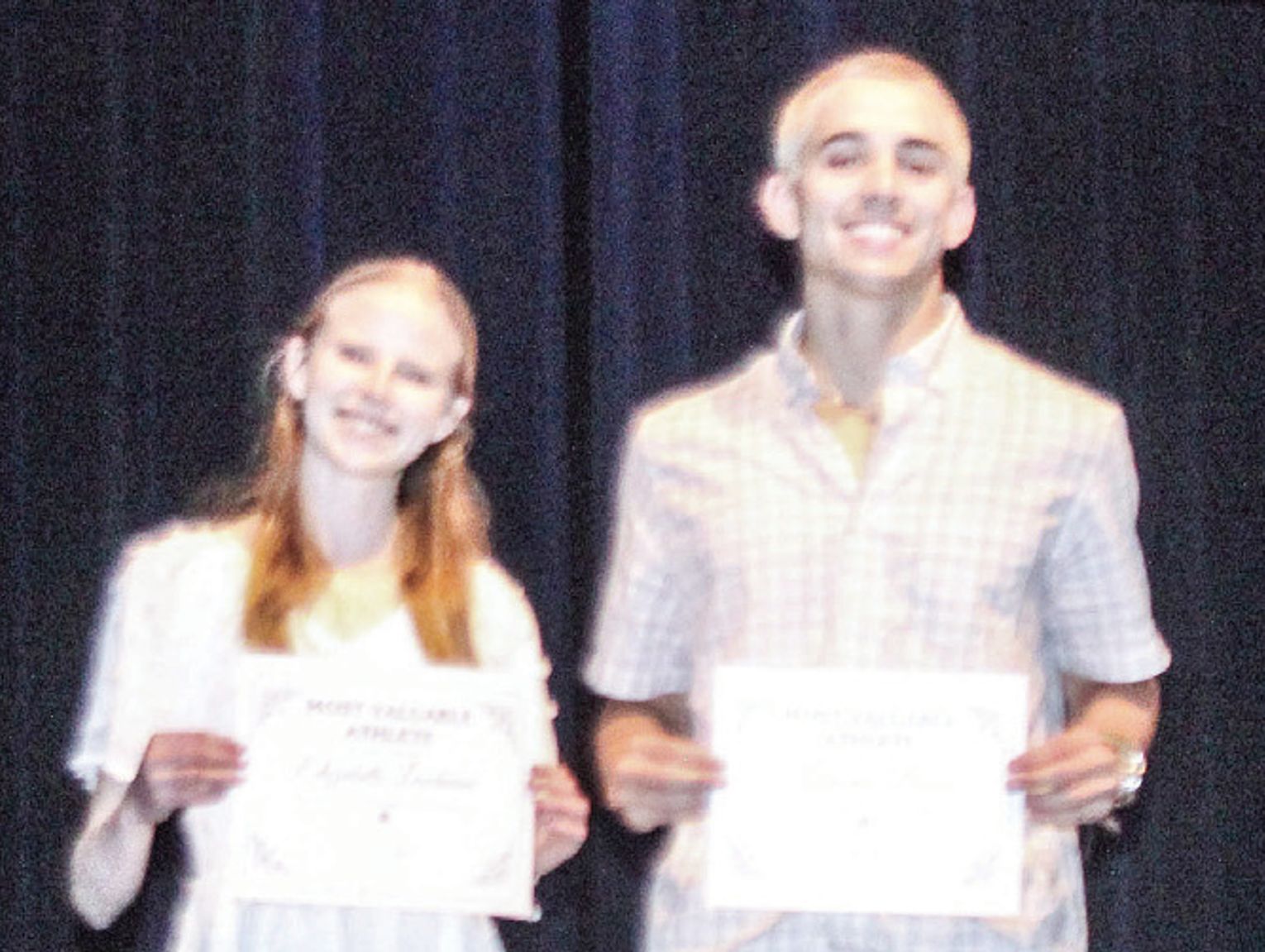 Champion track and field awards ceremony