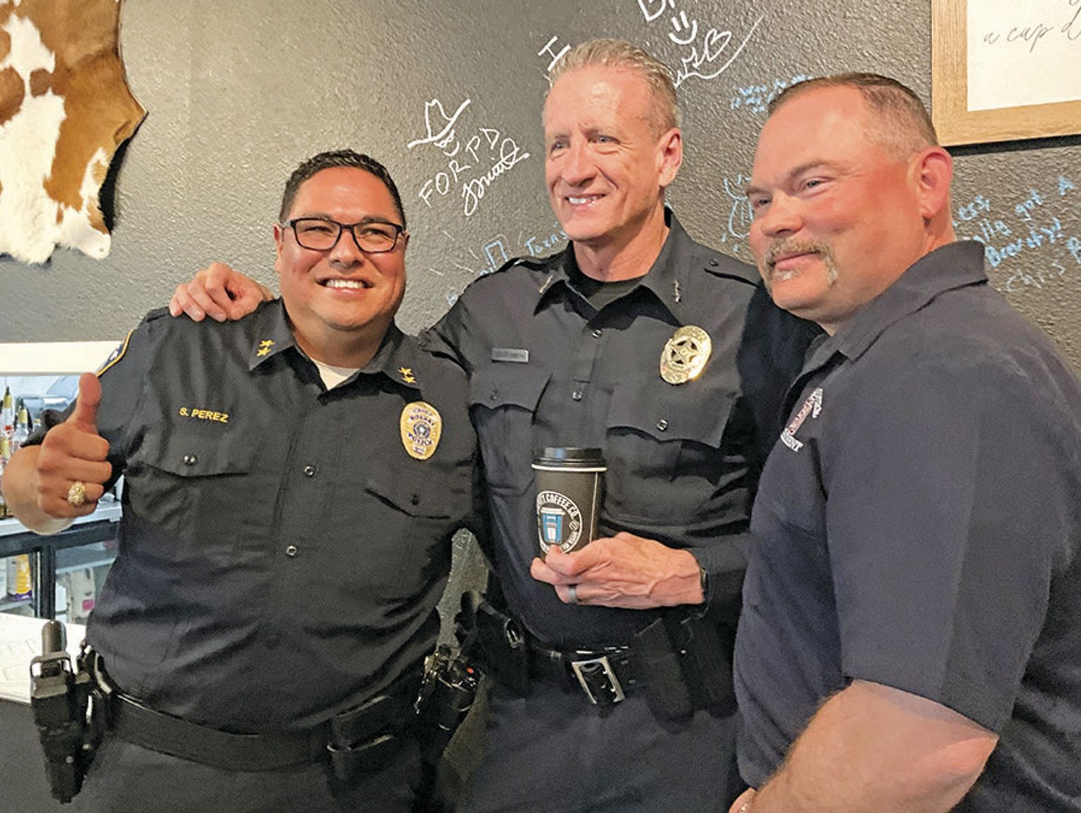 First responders share latte, tips, ideas with public