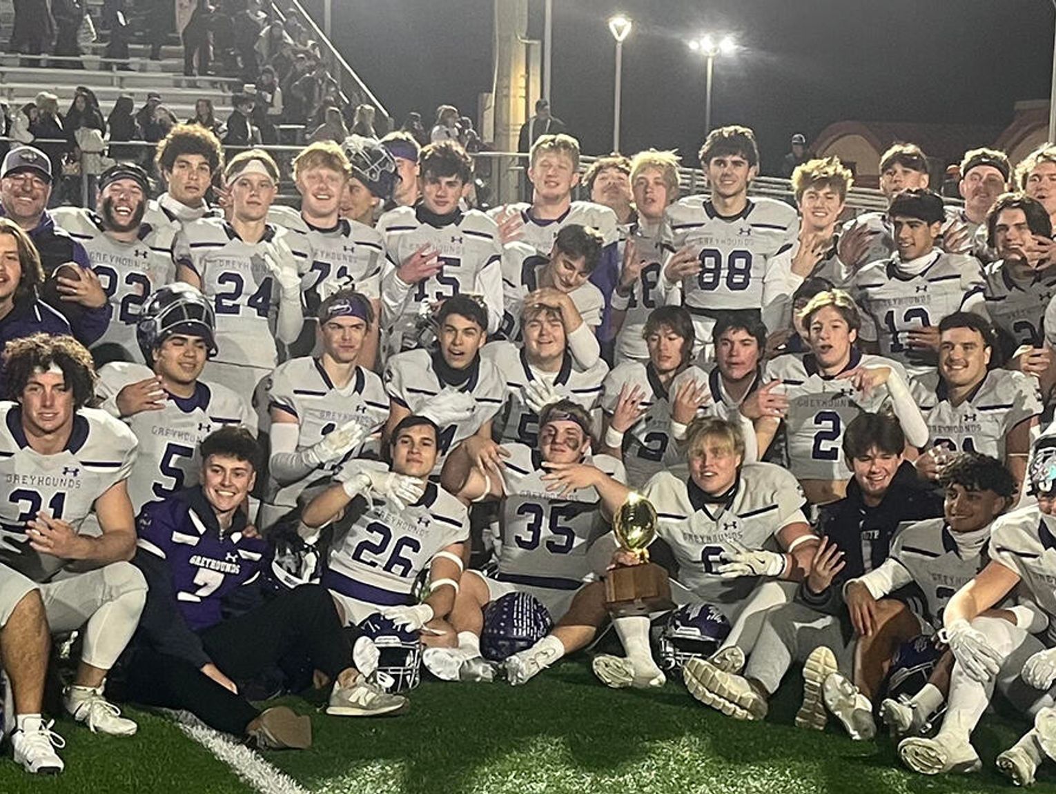Greyhounds whip Warriors, 59-15 in third round of playoffs