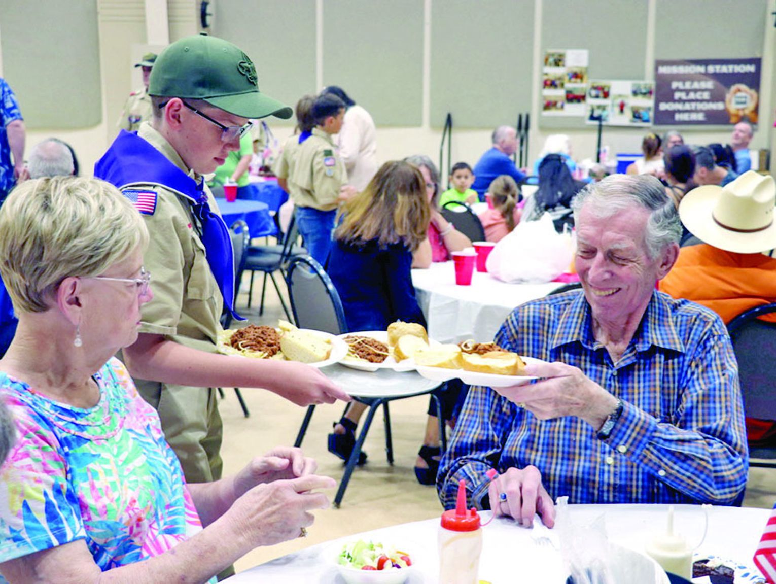 Hundreds enjoy scout spaghetti dinner