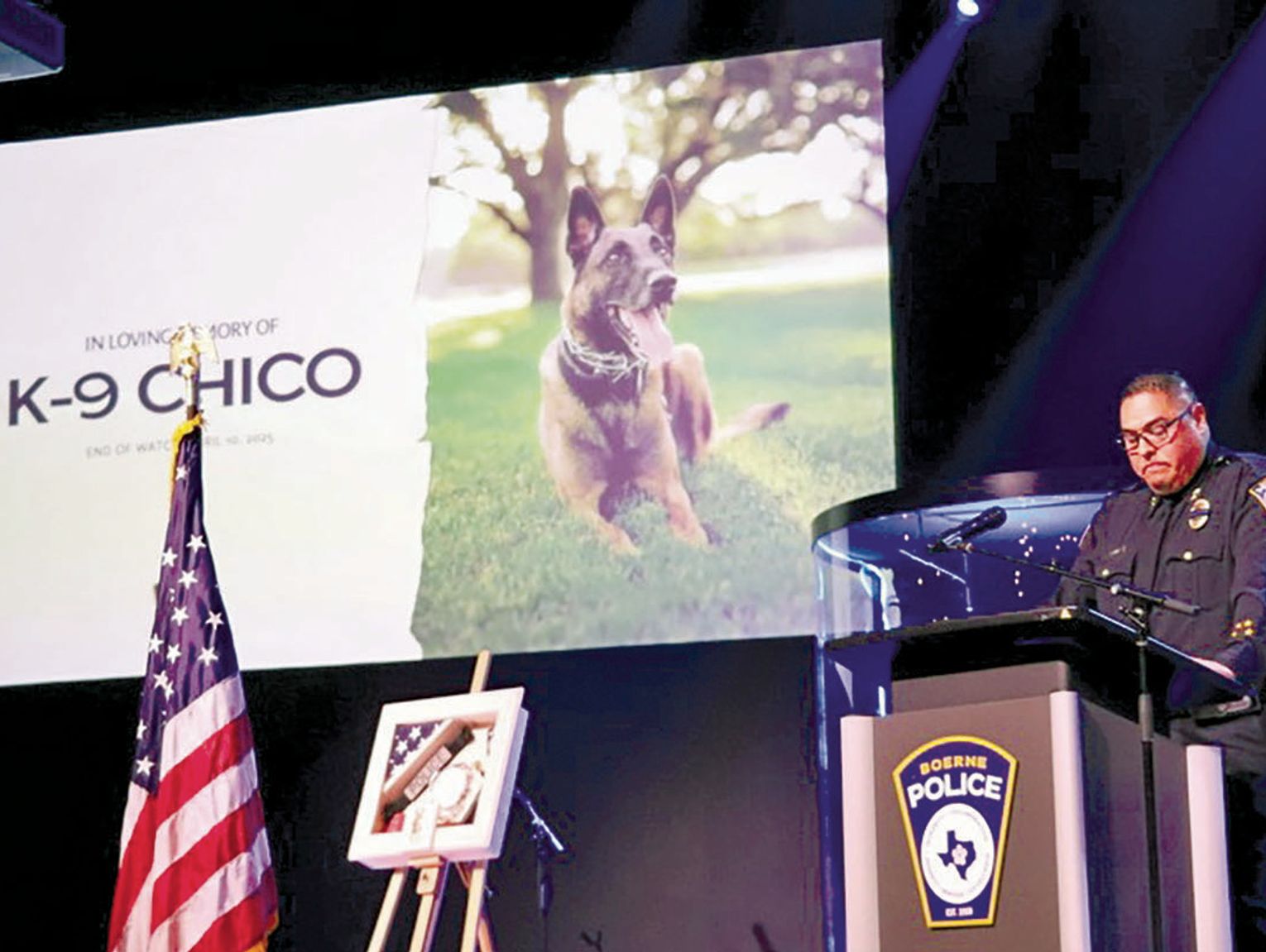 Law enforcement pays tribute to fallen K9 Chico