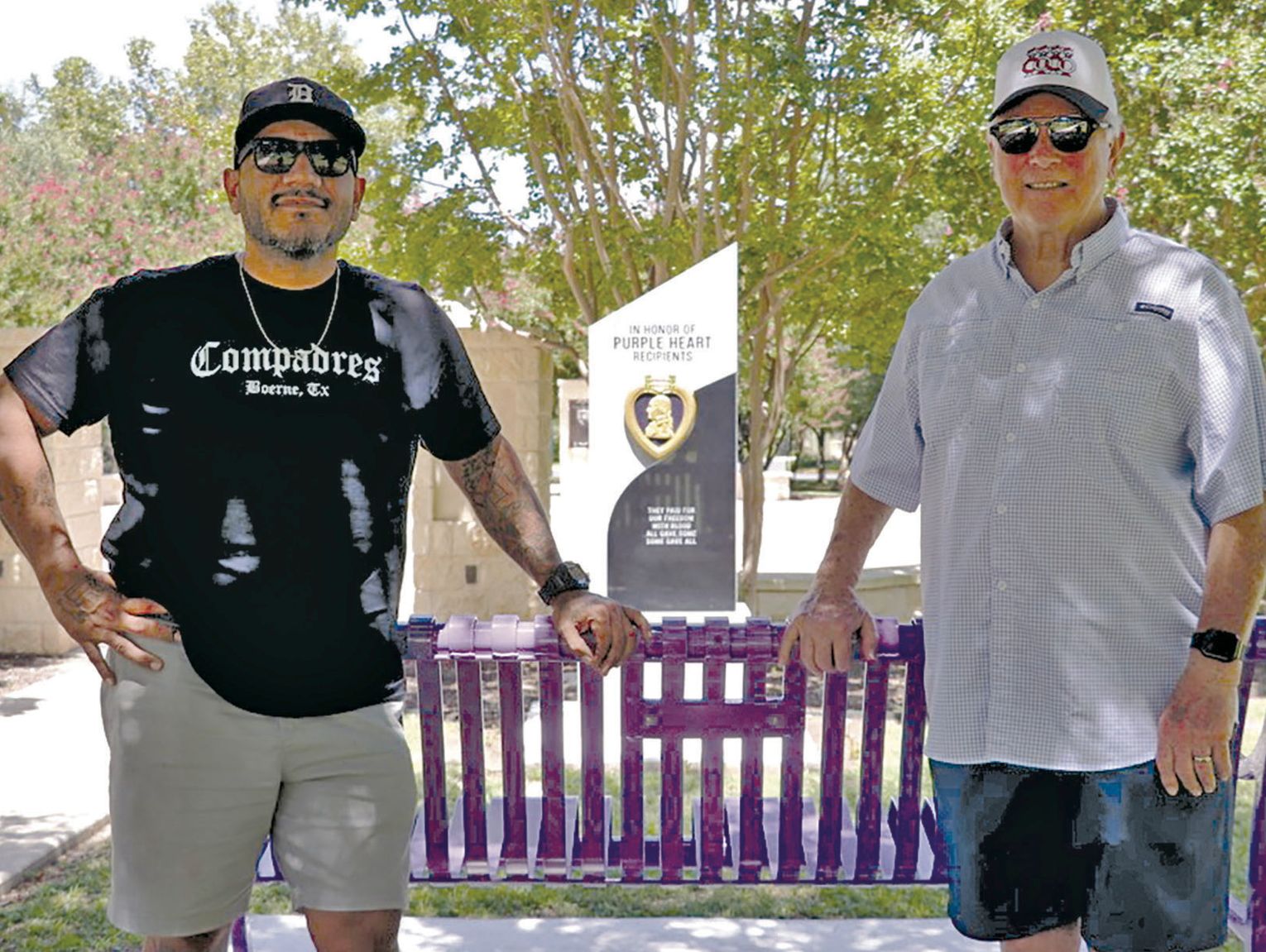 Purple Heart monument, bench dedication Thursday