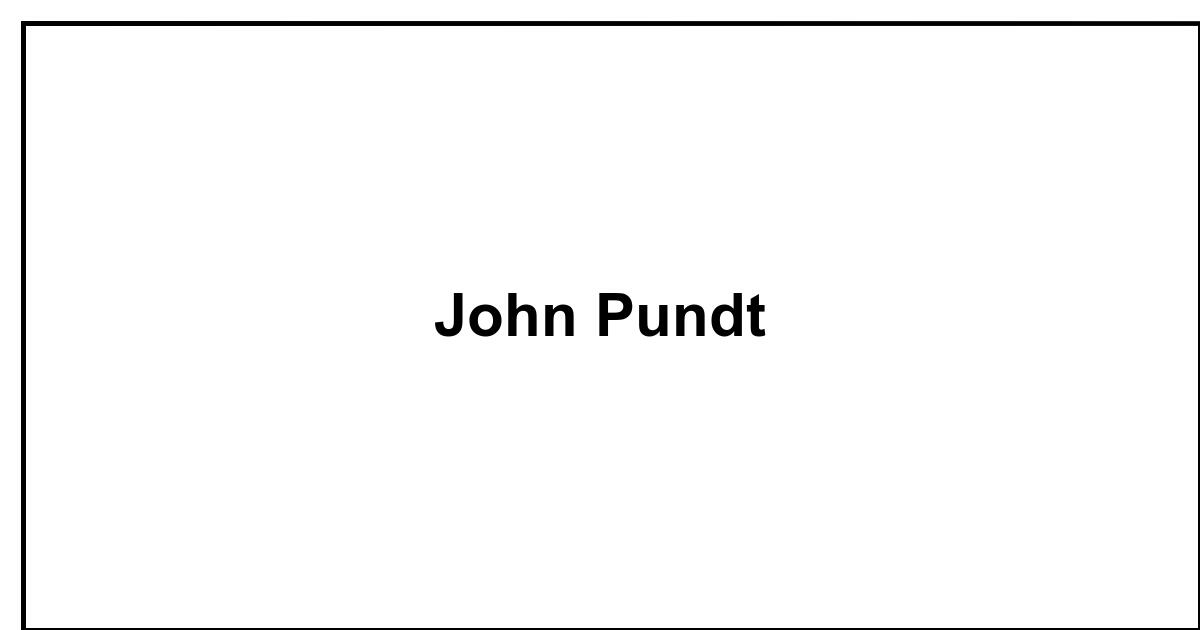 Obituary: John Pundt