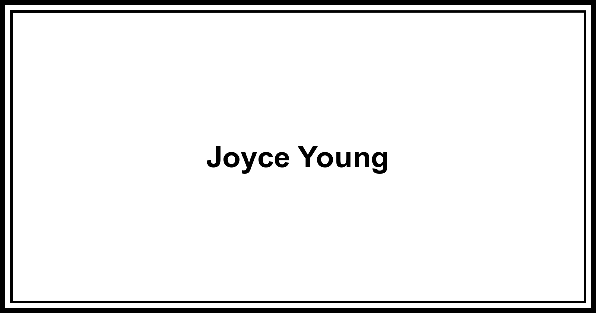 Obituary: Joyce Young